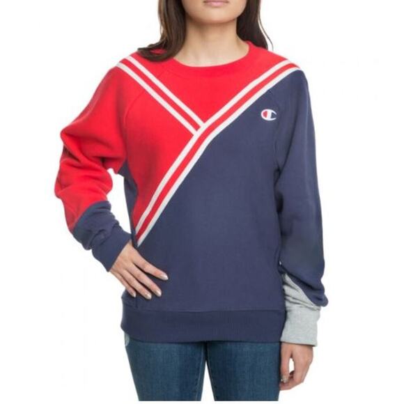 Champion | Sweaters | Nwt Champion Reverse Weave Color Block Crew Neck ...